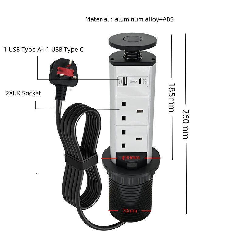 Manual pulling hidden socket
